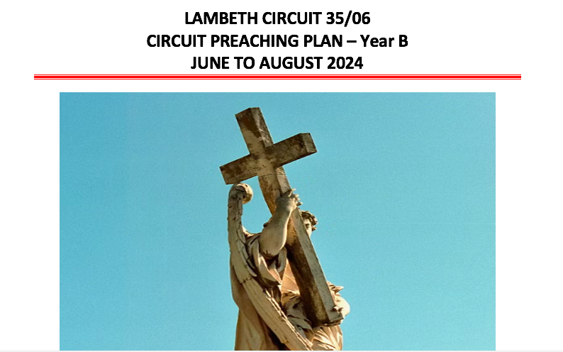 Quarterly Preaching Plan | Lambeth Methodist Circuit